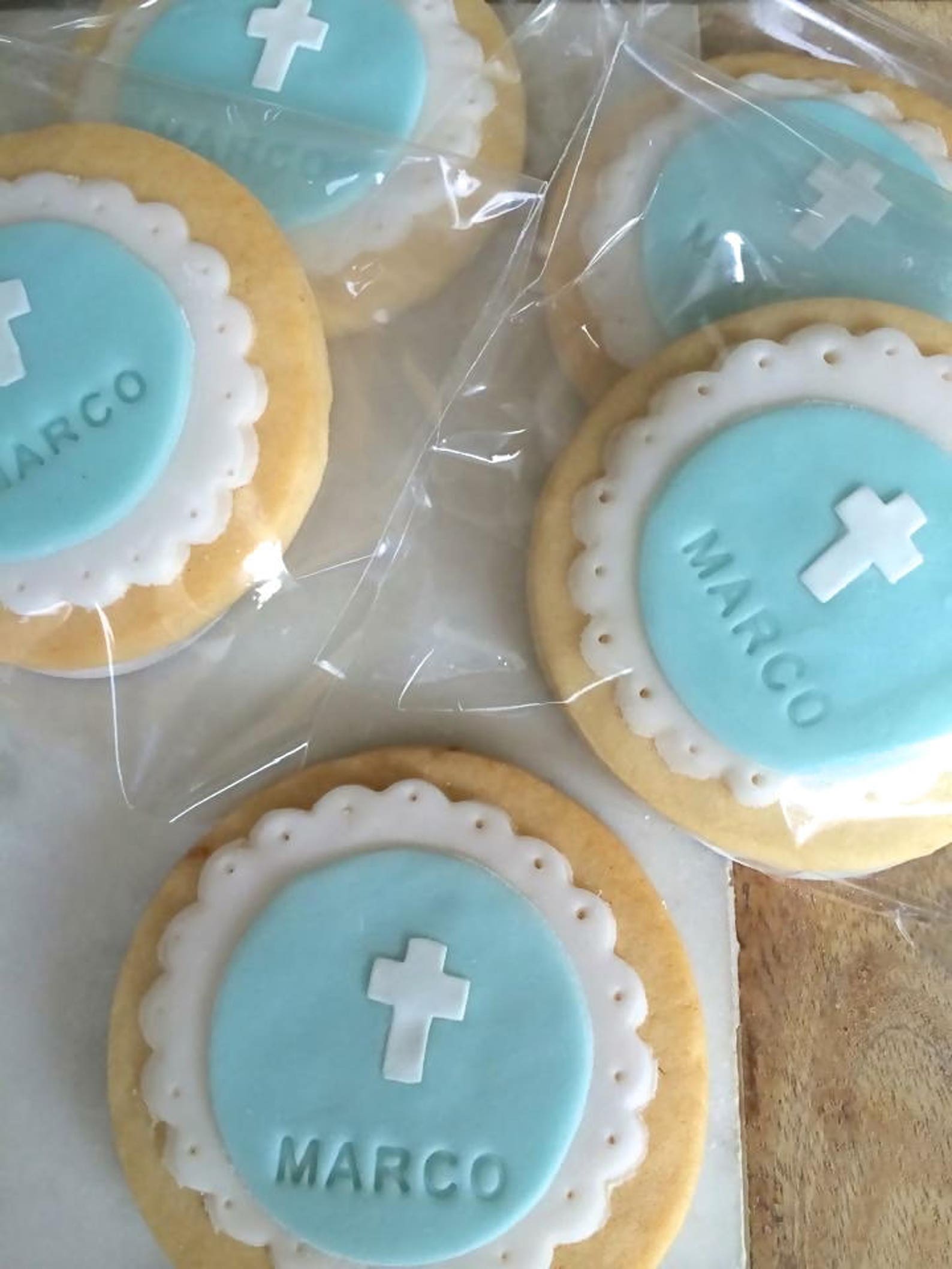 Personalized Baptism or First Communion Cookie With Mini Cross - Etsy