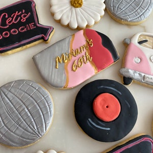 Groovy Disco Sugar Cookies 1 Dozen birthday Party, Hippie Theme Party ...