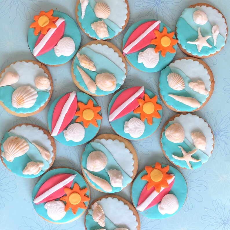 Summer Cookies 1 Dozen for Pool Party Beach Party - Etsy