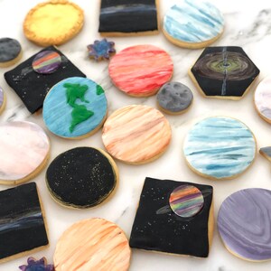 Outer Space Cookies 1 Dozen out of Space Party, Planets , Galaxy ...