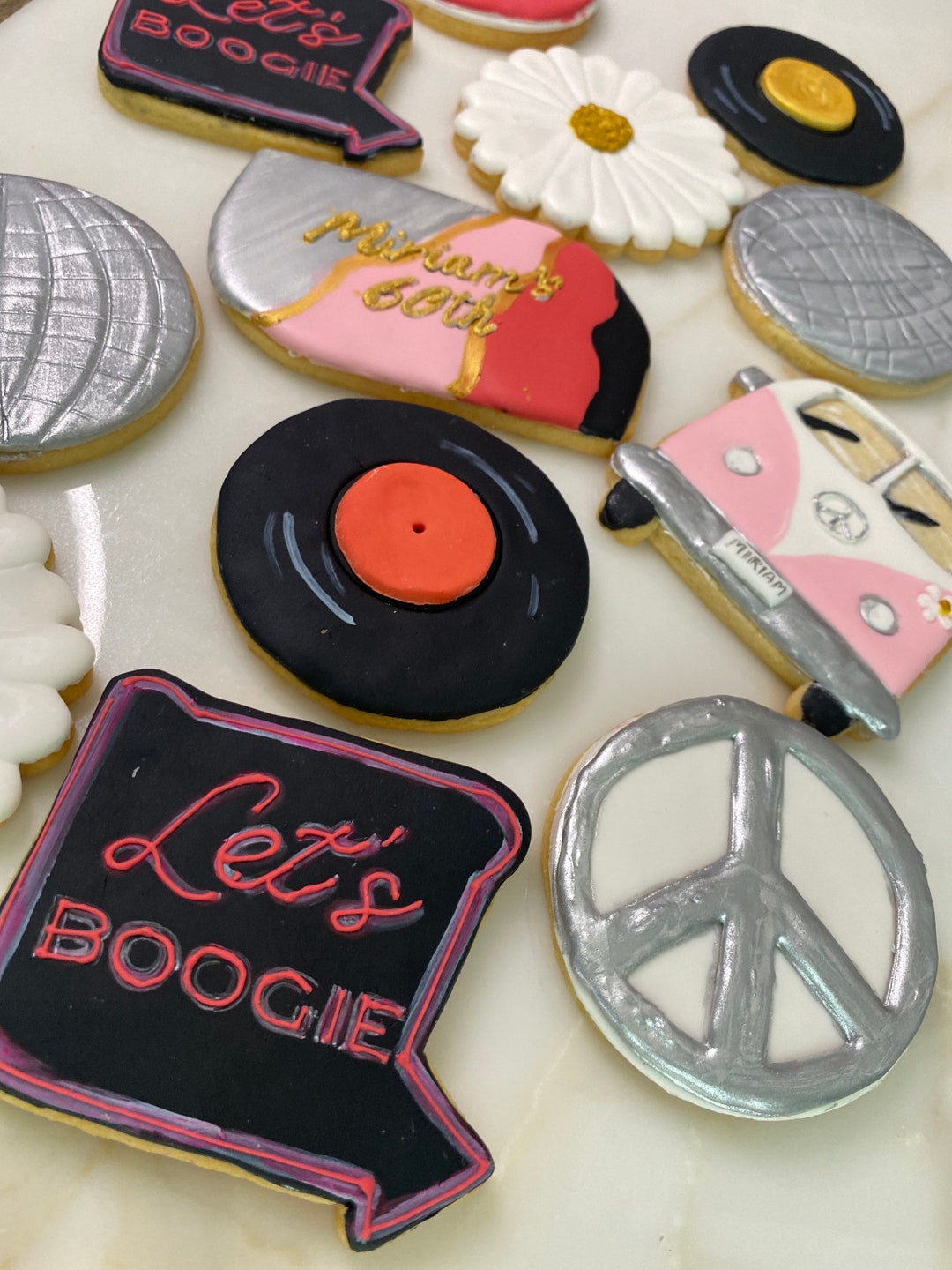 Groovy Disco Sugar Cookies 1 Dozen birthday Party Hippie - Etsy