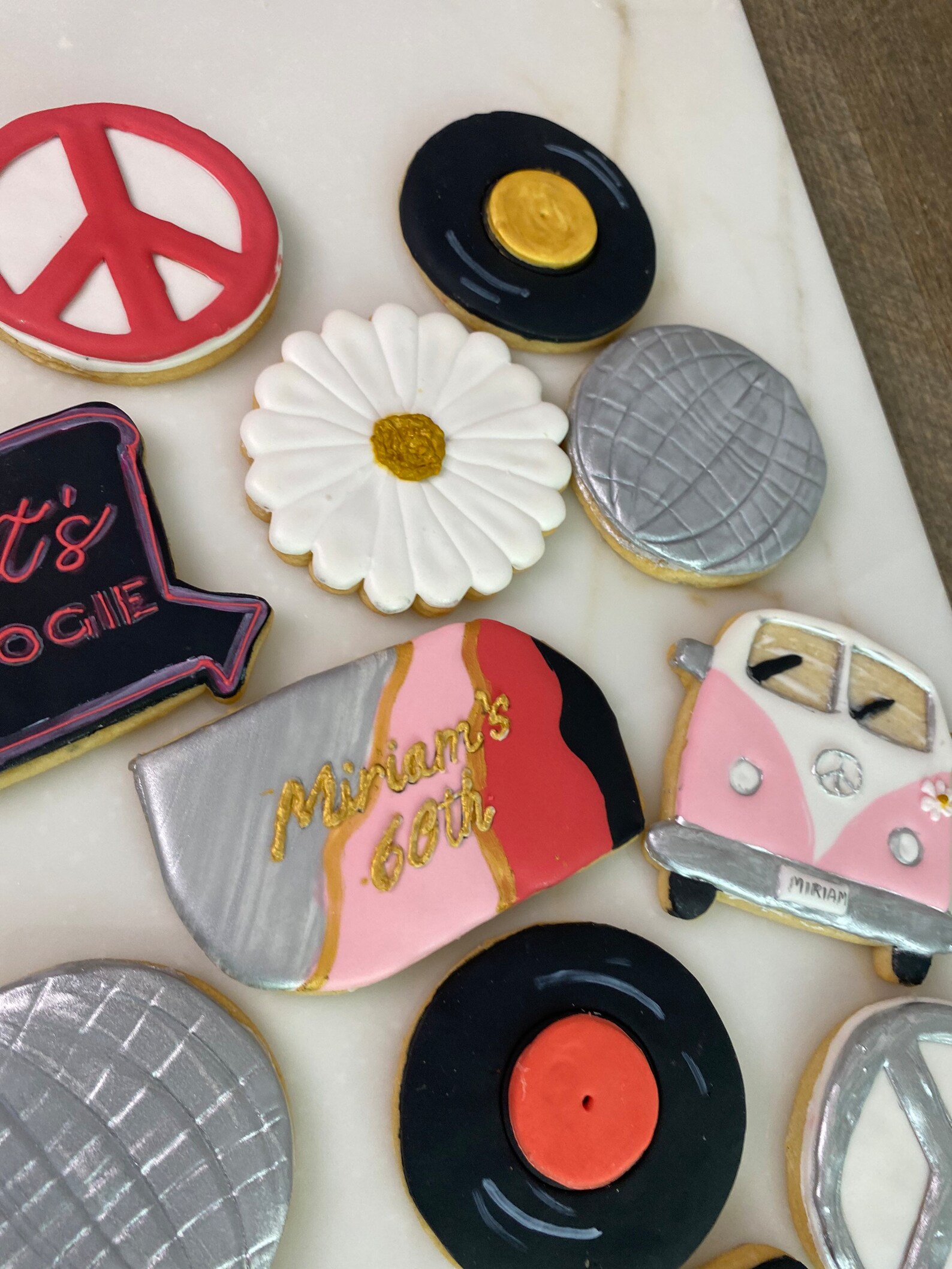 Groovy Disco Sugar Cookies 1 Dozen birthday Party Hippie - Etsy