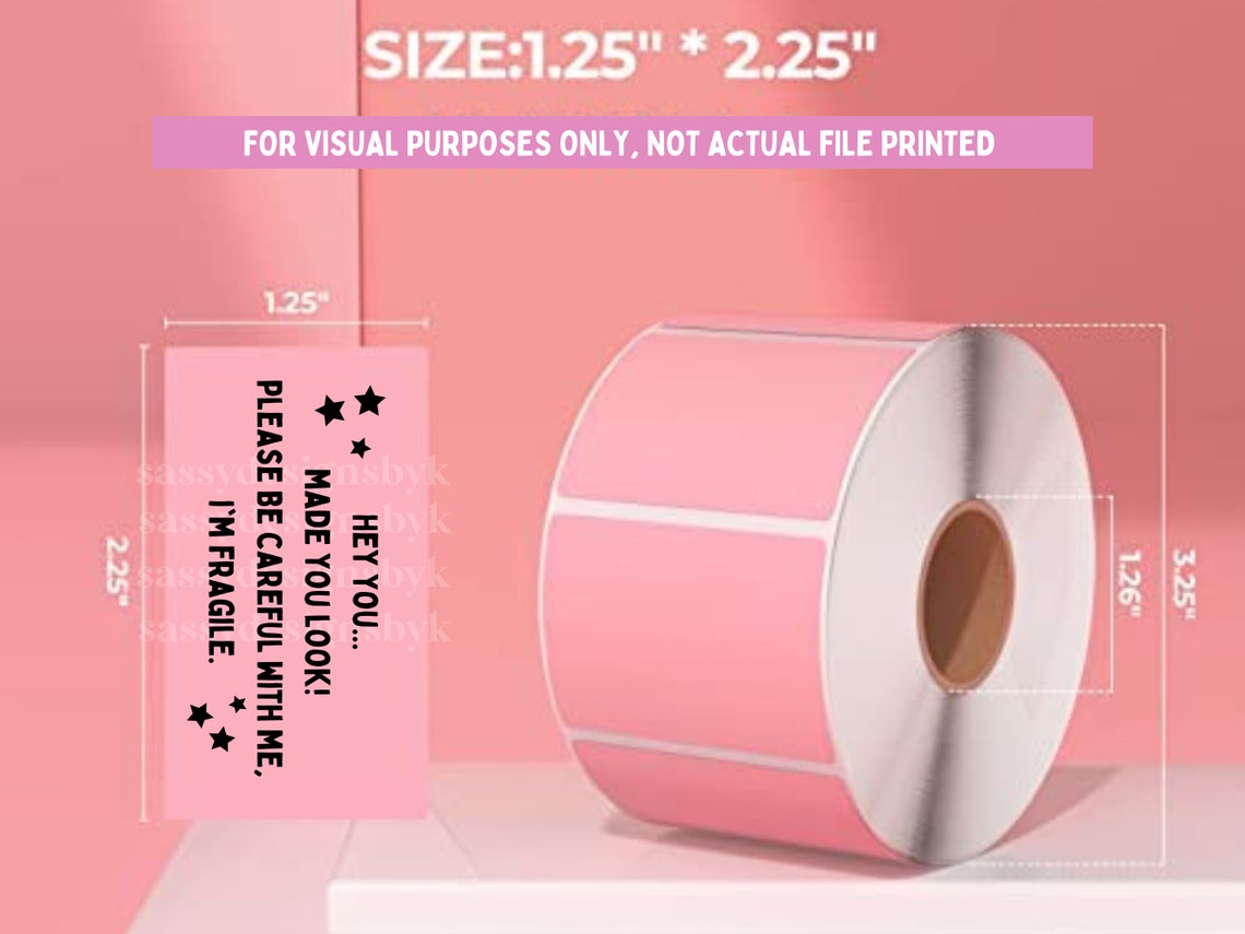 Hey You! Made You Look. Funny Fragile Sticker PNG Thermal Printer Label ...