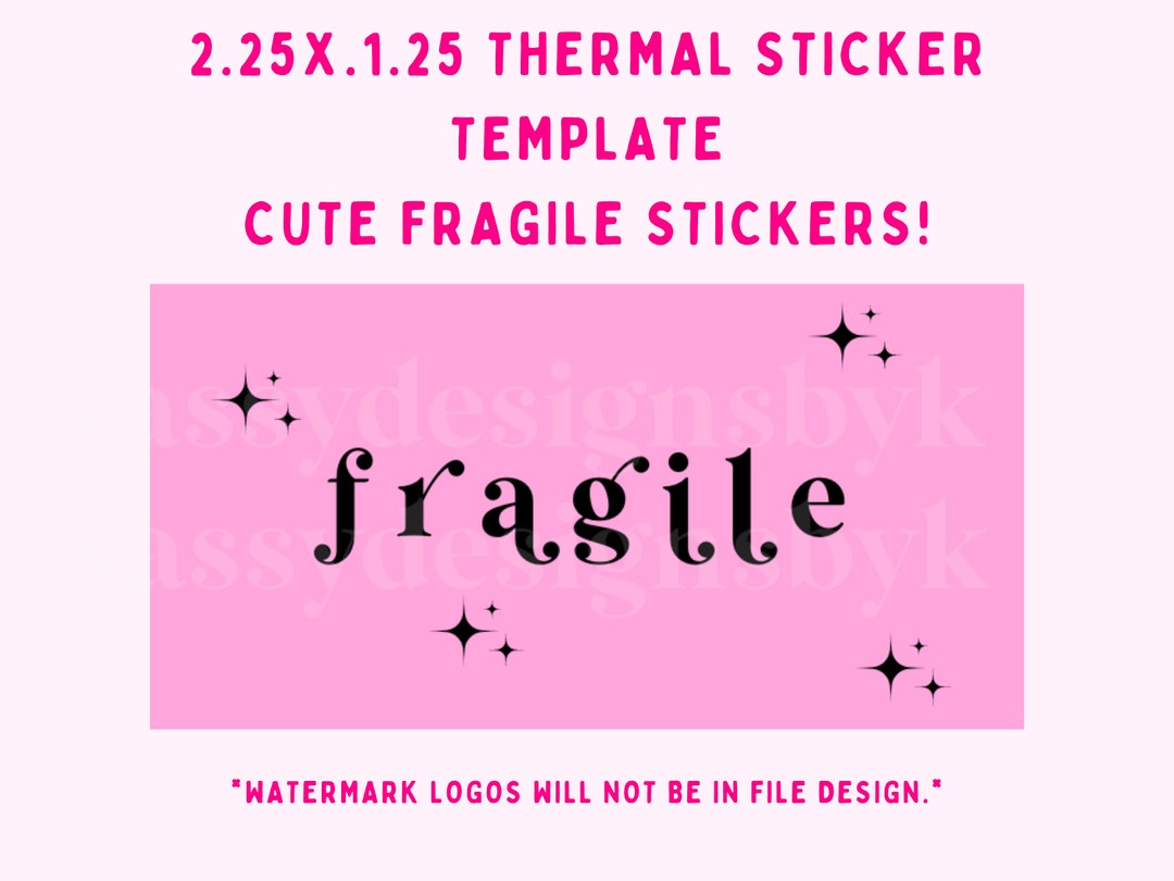 Fragile PNG Thermal Printer Label Sticker Png Download Small Business ...
