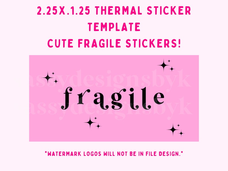 Fragile PNG Thermal Printer Label Sticker Png Download Small Business ...