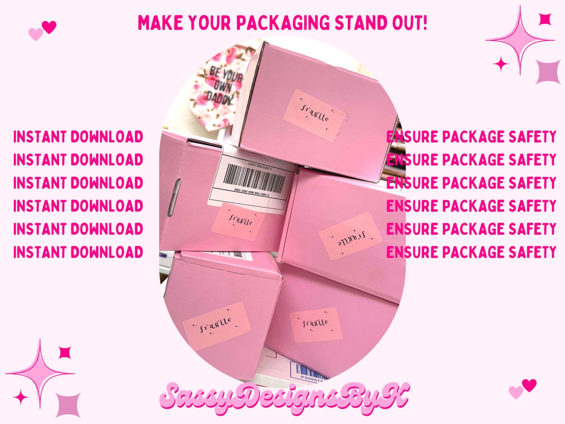 Hey You! Made You Look. Funny Fragile Sticker PNG Thermal Printer Label ...