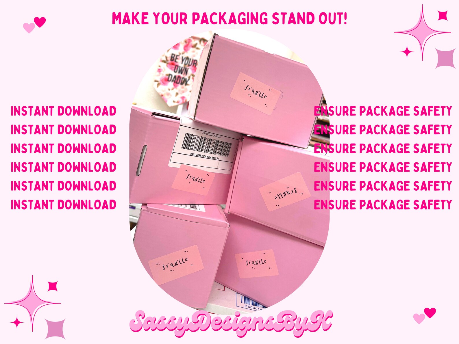 Hey You! Made You Look. Funny Fragile Sticker PNG Thermal Printer Label ...