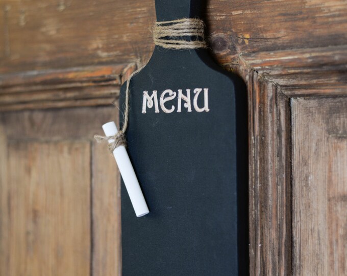 Ructic Kitchen Blackboard With Carved Menu'in Shape of - Etsy