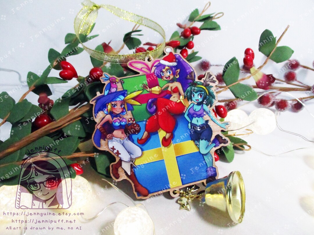 Shantae Wooden Christmas Ornament Includes 4x6in Print Shantae Sky