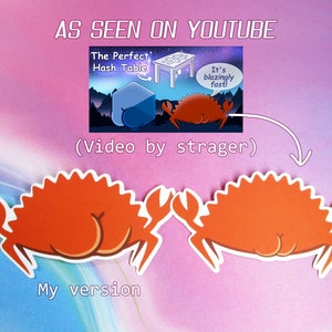 Thicc Rustacean Crab Crustacean Ferris Rust Programming Language Coder Vinyl Sticker ...