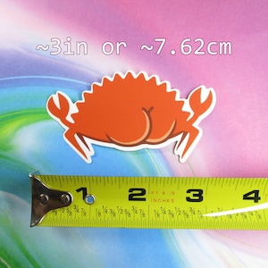 Thicc Rustacean Crab Crustacean Ferris Rust Programming Language Coder Vinyl Sticker ...