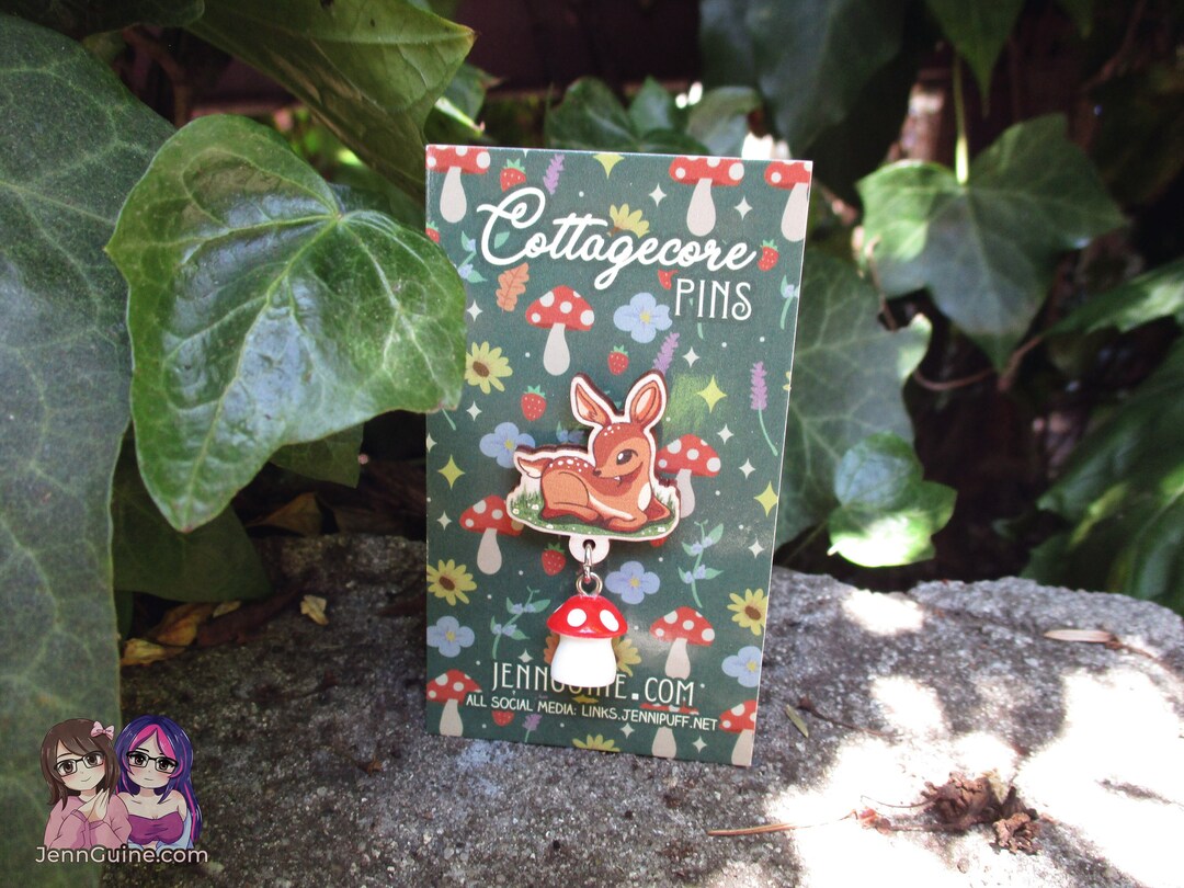 Cottagecore Wooden Pin - Woodland Deer - NO RESTOCKS When Sold Out - Etsy