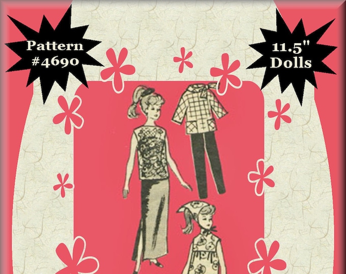 Newspaper Mail Order Pattern 4690 for Vintage Barbie Doll - Etsy