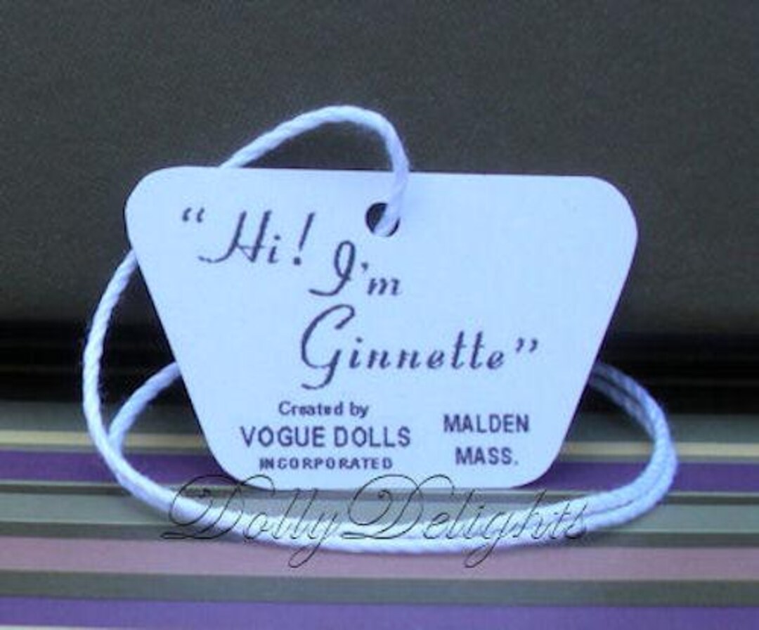 Reproduction 1950's Vogue Hang Tag Made for A "ginnette" Doll - Etsy
