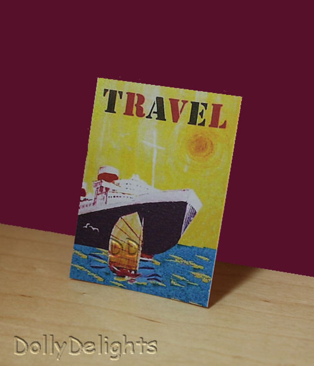 Reproduction "aboard Ship Travel Poster" Made for Vintage B Outfit ...