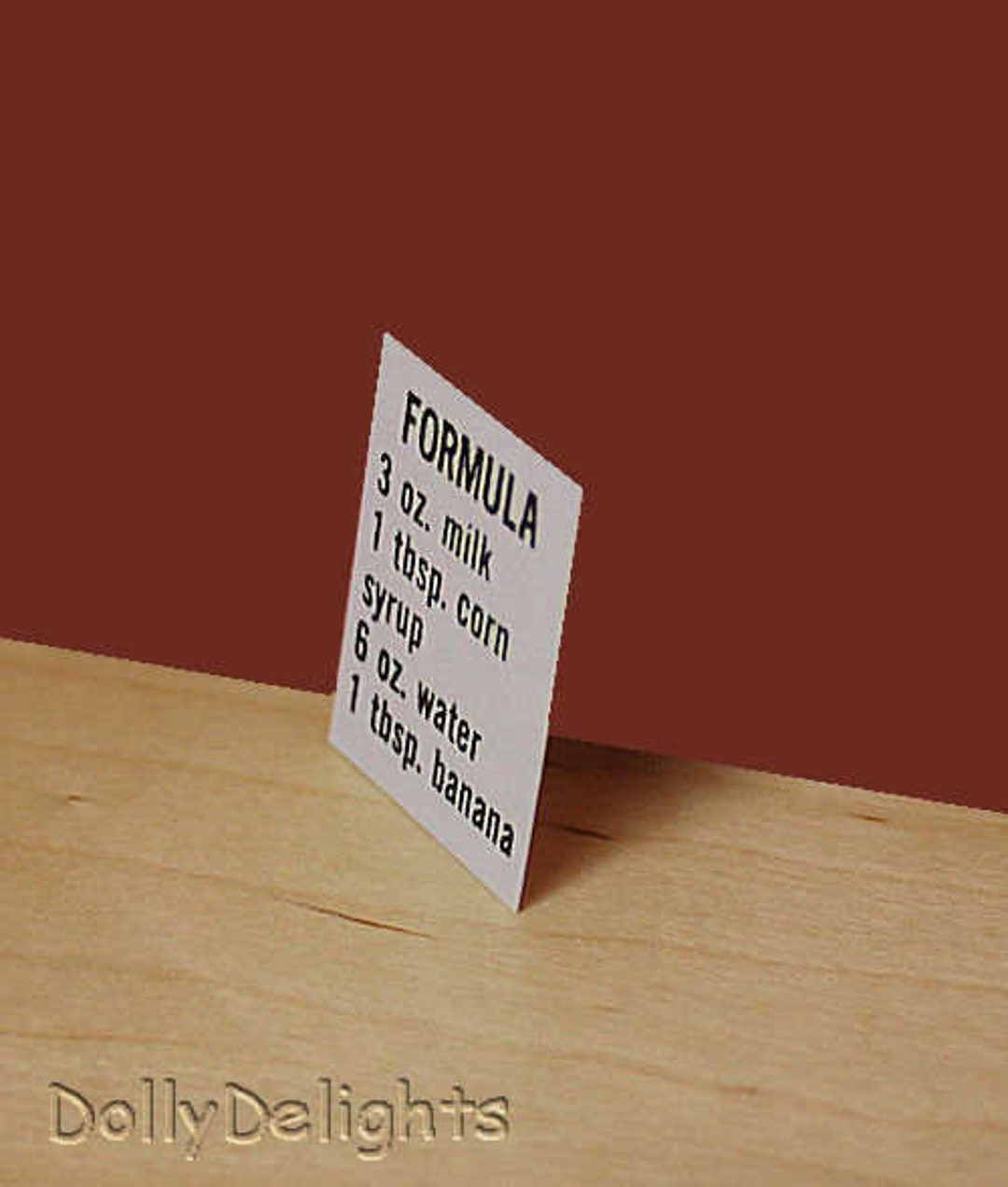 Reproduction "babysits Formula Card" Made for Vintage B Outfit #953 - Etsy