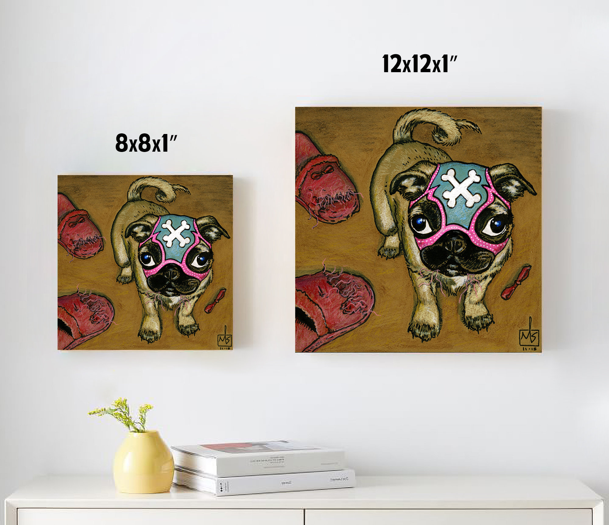 Luchador Pug - Etsy