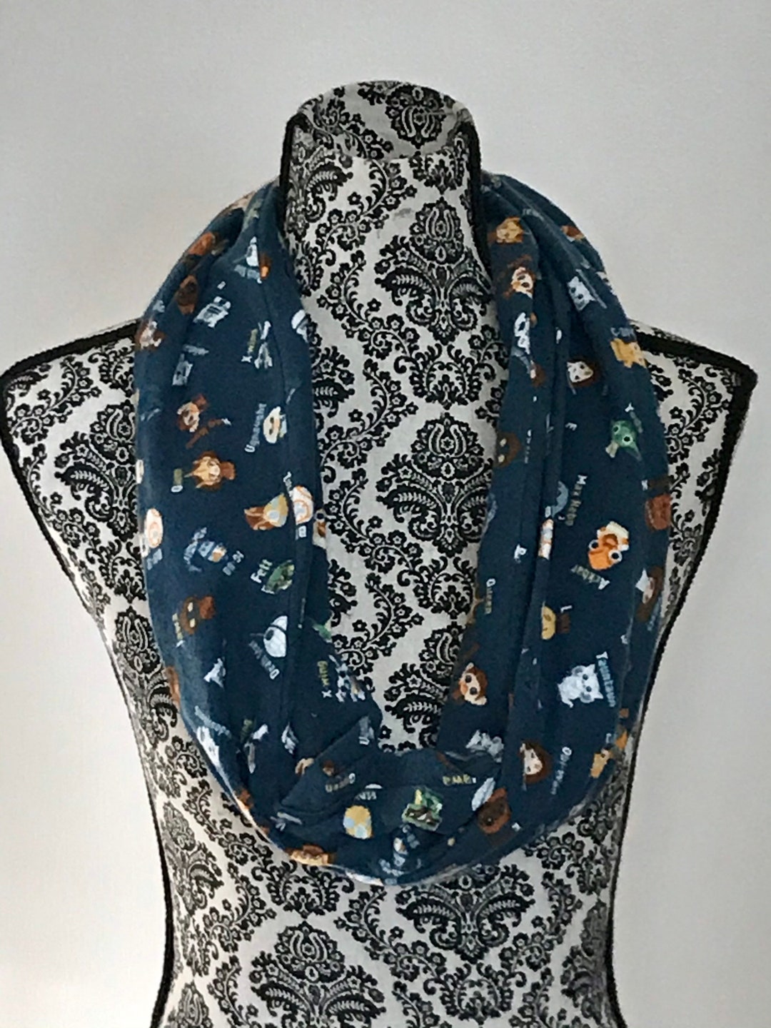 Star Wars Alphabet Short Infinity Scarf, Nerdy Scarf, Star Wars Scarf ...