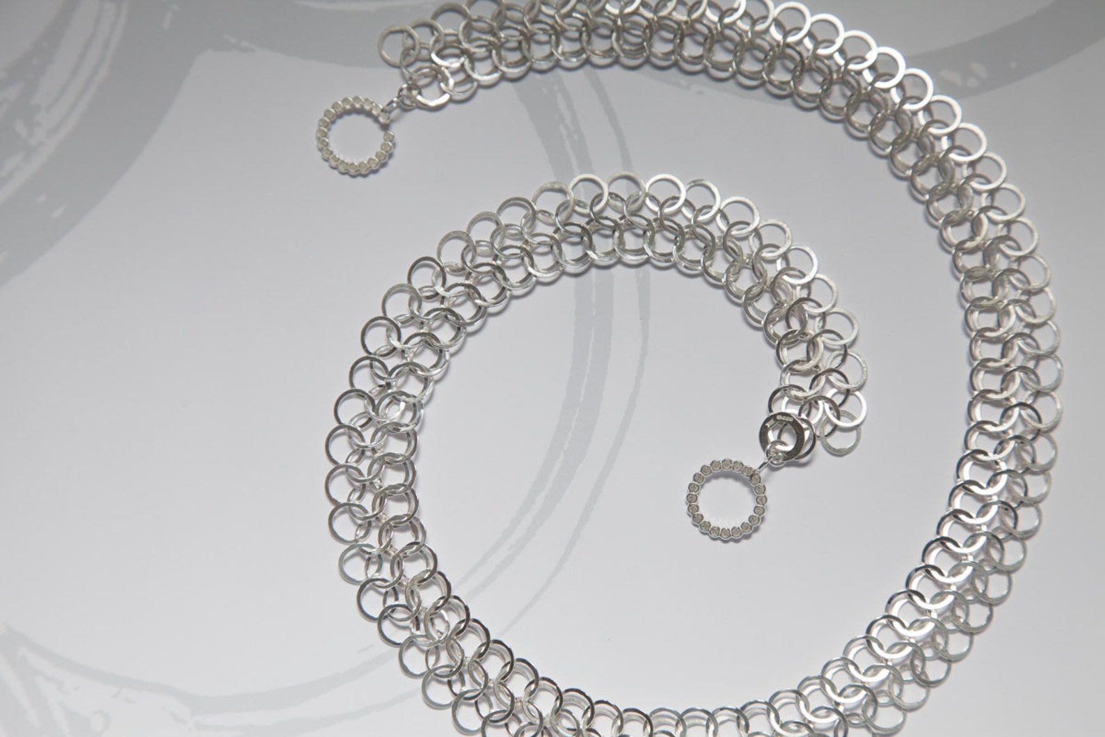 Silver Chainmaille Necklace, Simple Silver Chain, Silver Chain Mail ...