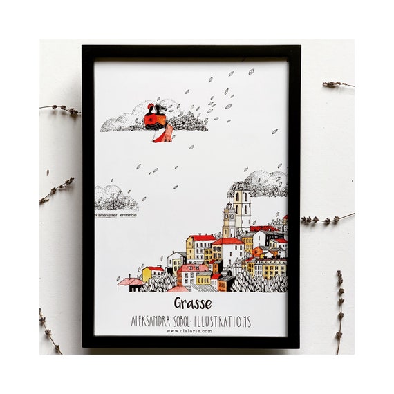 Affiche Grasse SÉmerveiller En Format A4 Etsy France