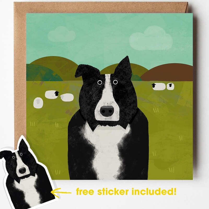 Collie Cards - Etsy
