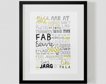 Eeyar Description Print Scouse Slang Print Liverpool Slang - Etsy UK