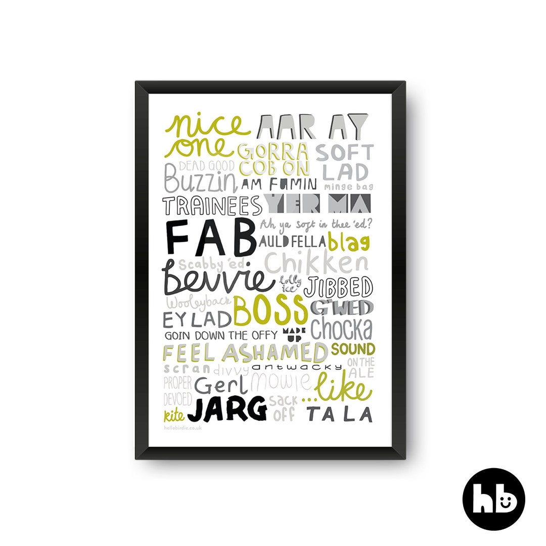 Scouse Liverpool Art Print White A4, Funny Scouse Sayings, Liverpool ...