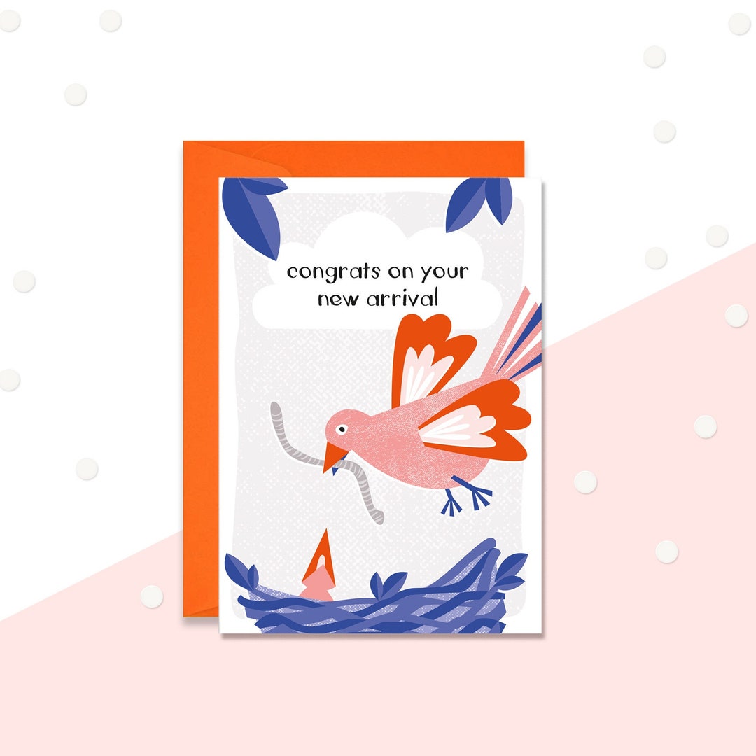 Baby Chick New Arrival Card: Gender Neutral Congratulations - Etsy