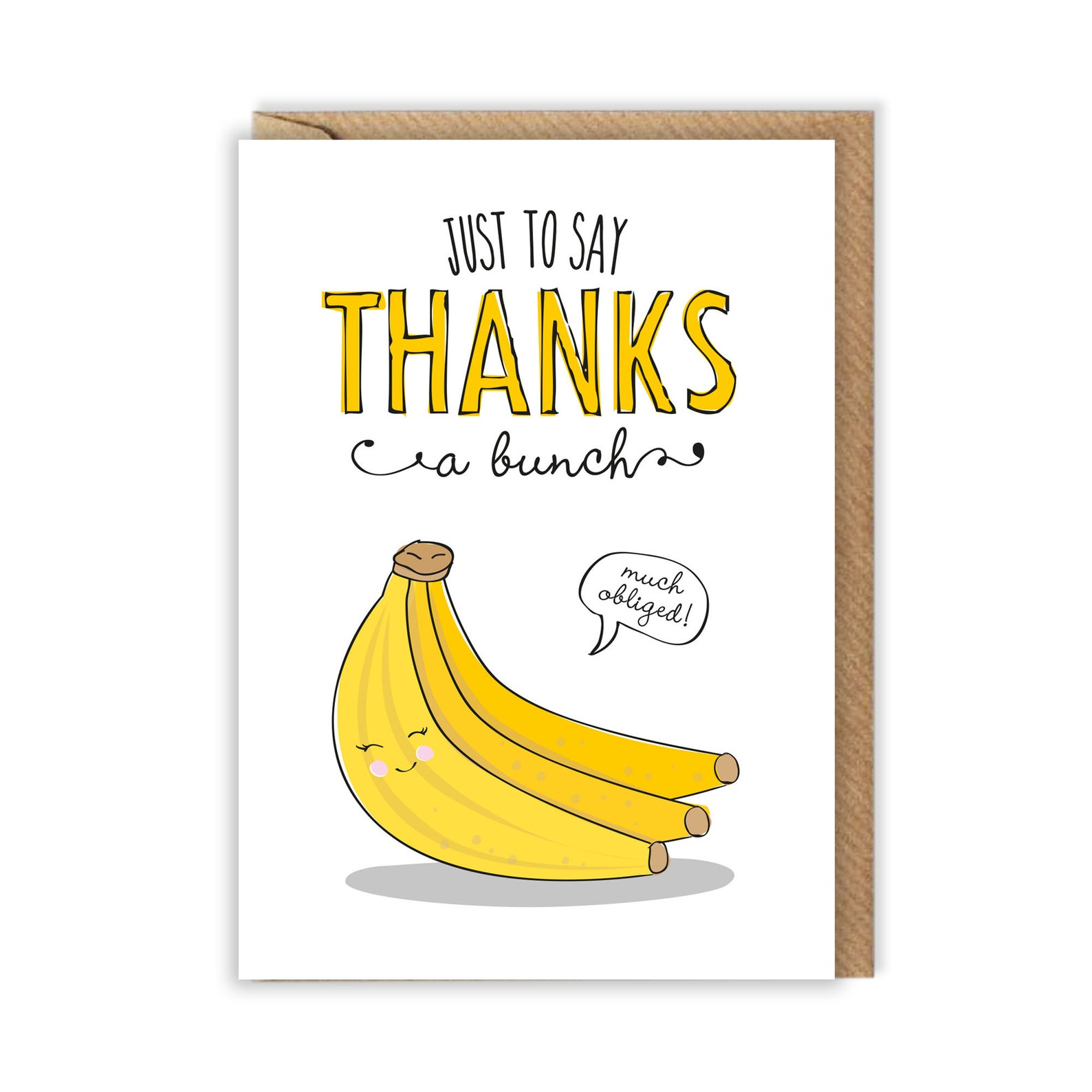 Thank You Card / Thanks a Bunch / Funny Thank You Card / Pun - Etsy