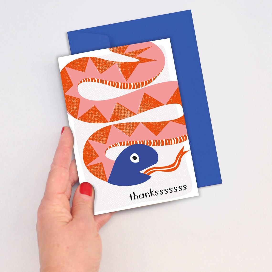 Funny Snake Thank You Card: Illustrated 'thankssss!' - Etsy