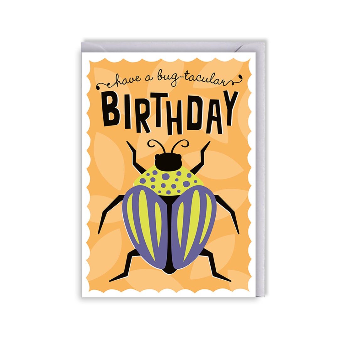 Bug Birthday Card / Kids Birthday Card / Bug Card / Insect Card / for ...