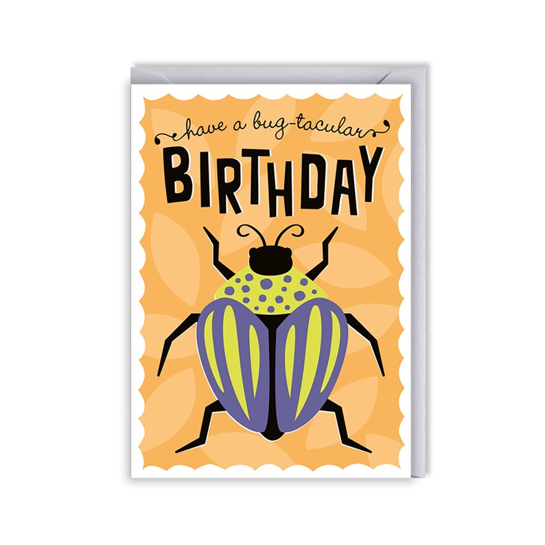 Bug Birthday Card: Fun Insect Design for Kids - Etsy