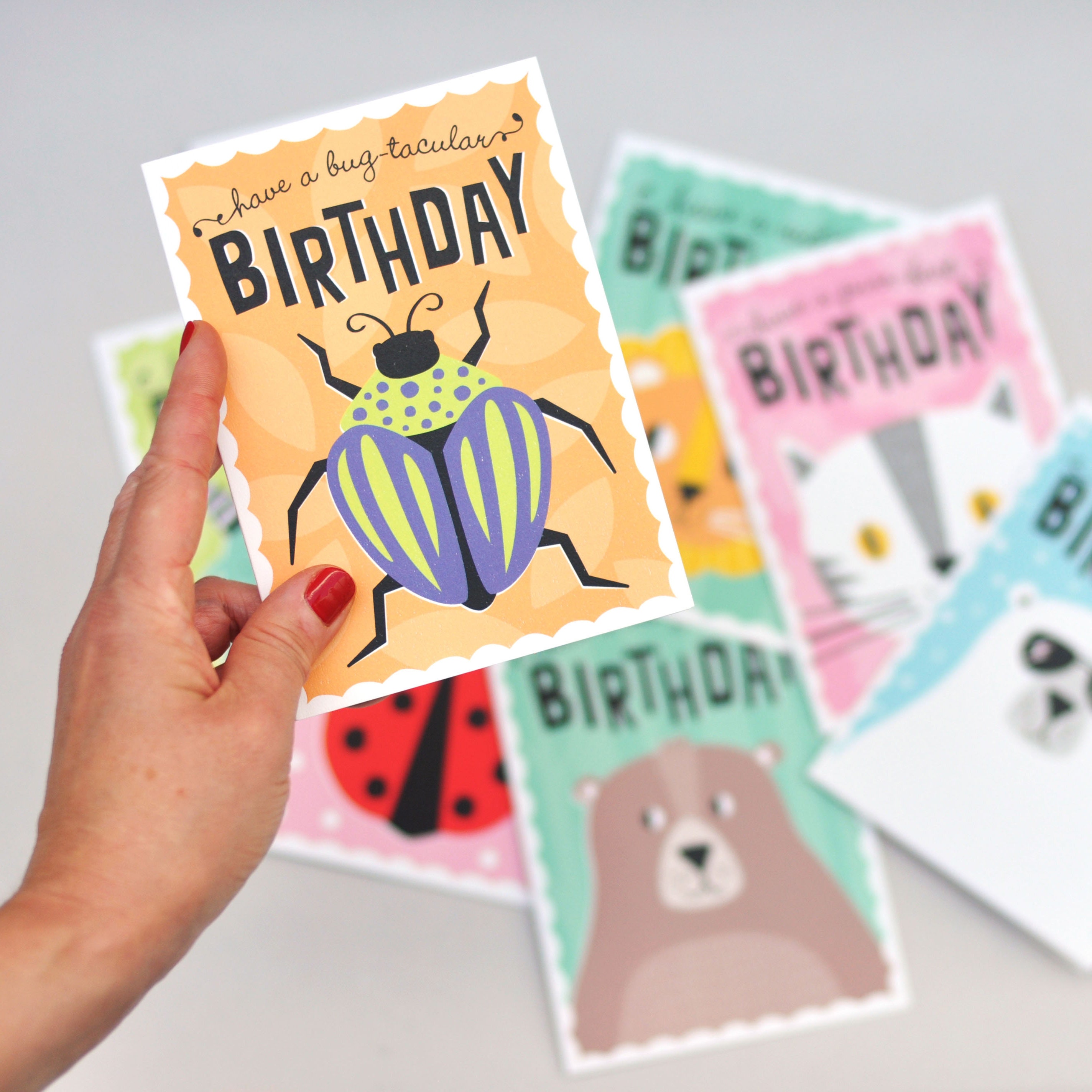 Bug Birthday Card / Kids Birthday Card / Bug Card / Insect Card / for ...