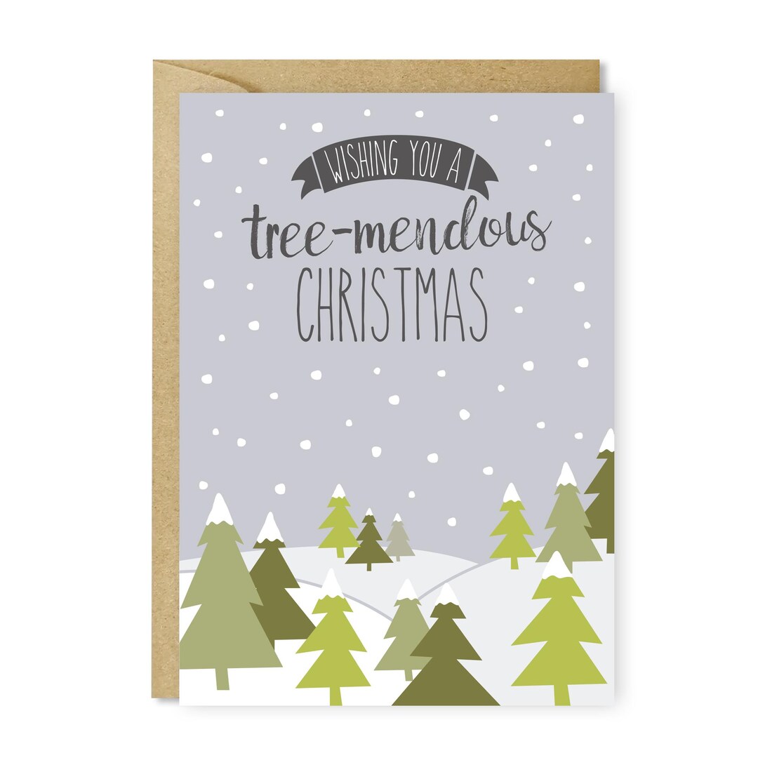 Christmas Card - Tree-mendous Christmas. Single Card or Pack of Six - Etsy