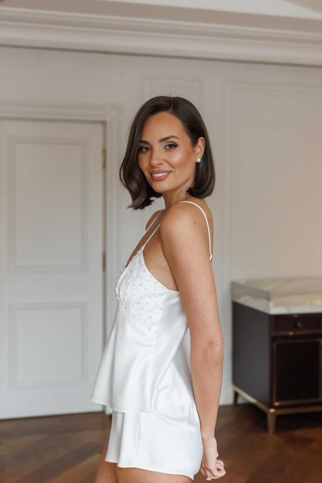 Satin Bridal Set / Bridal Set / Honeymoon Set / Cami and Short Set ...