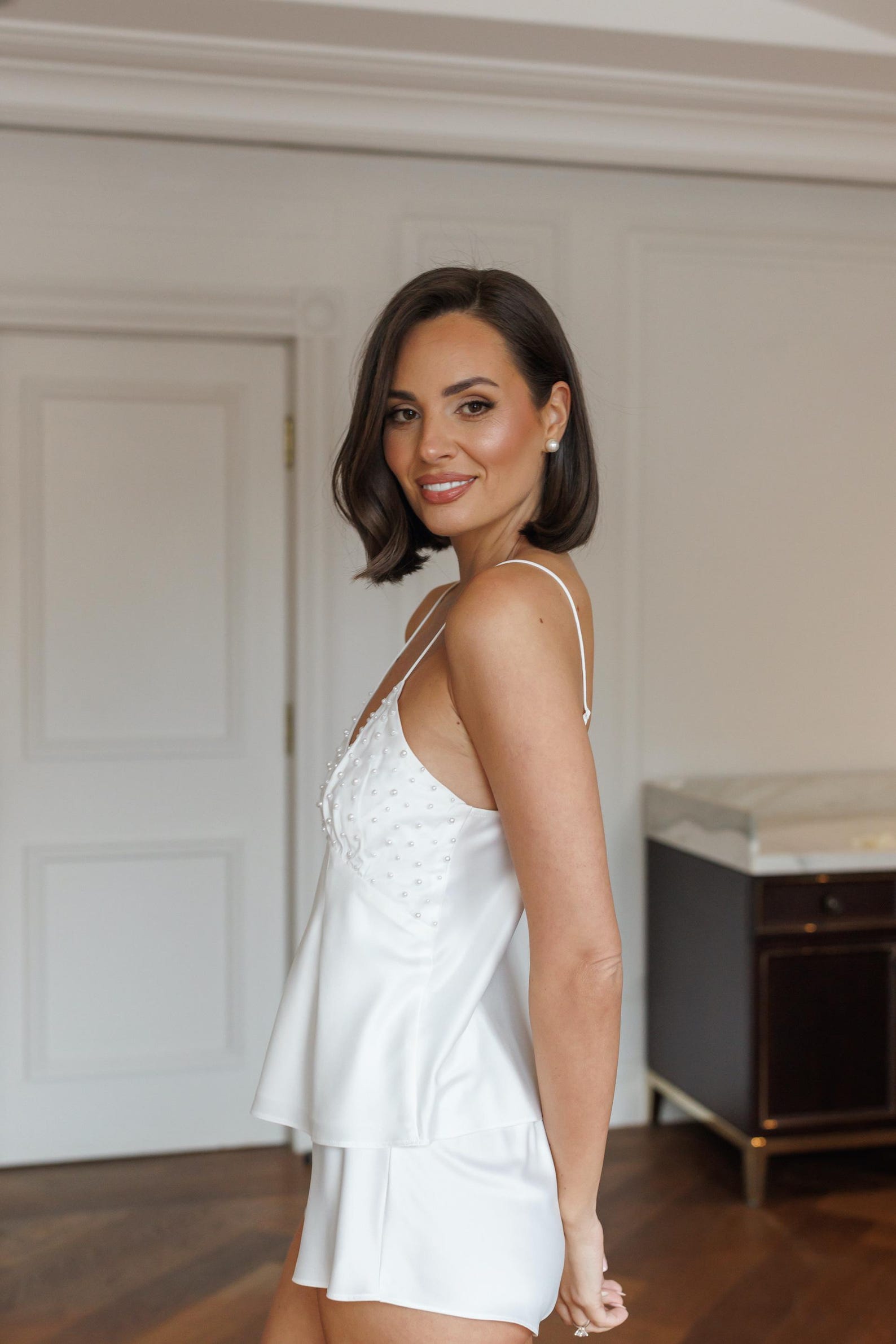 Satin Bridal Set / Bridal Set / Honeymoon Set / Cami and Short Set ...