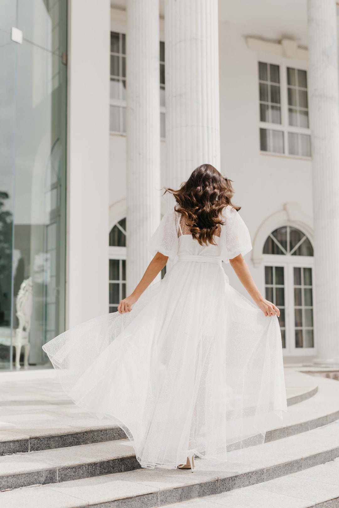 Lace Trim Robe Including Slip / Lace Bridal Robe / Bridesmaid Robes ...