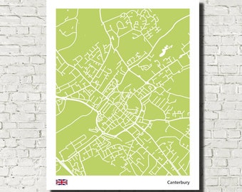 Map of Canterbury - Etsy