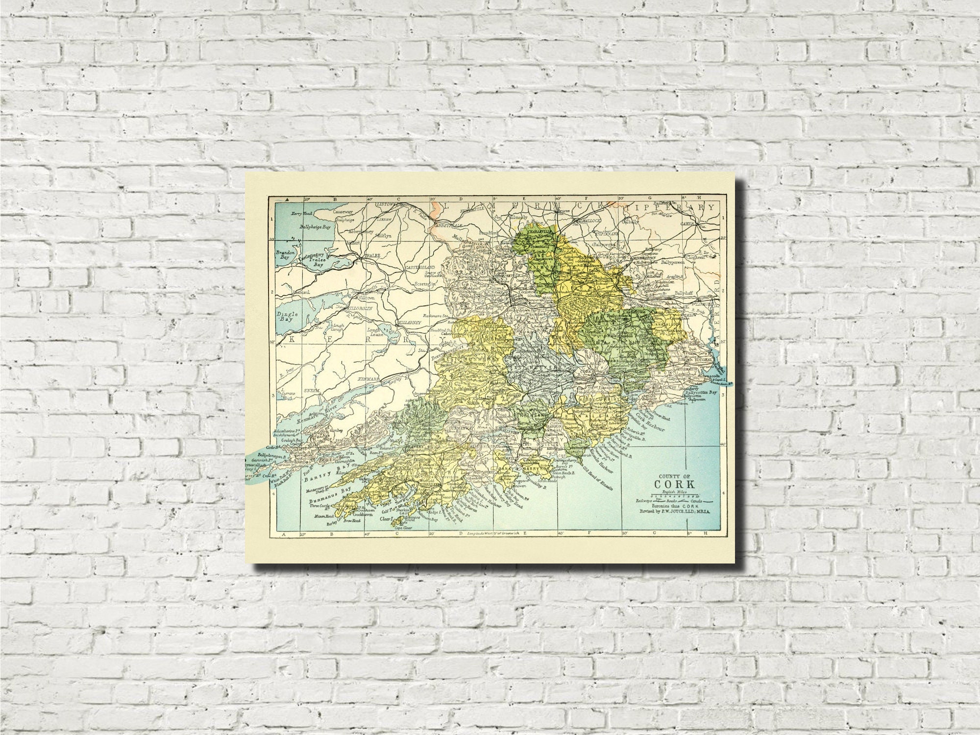 Old Map Baronies of Cork Ireland | Etsy