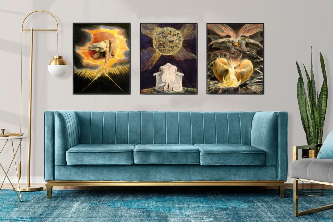 Set of 3 William Blake Prints, Revelation Collection, High Quality ...