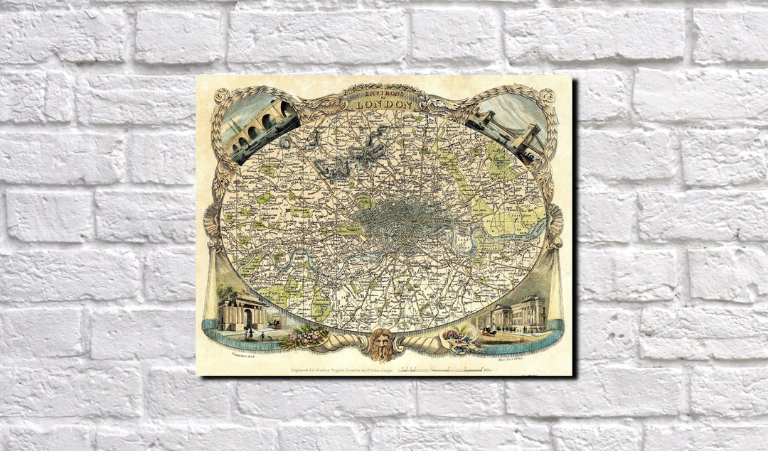London Street Map Old London Illustrated City Atlas - Etsy
