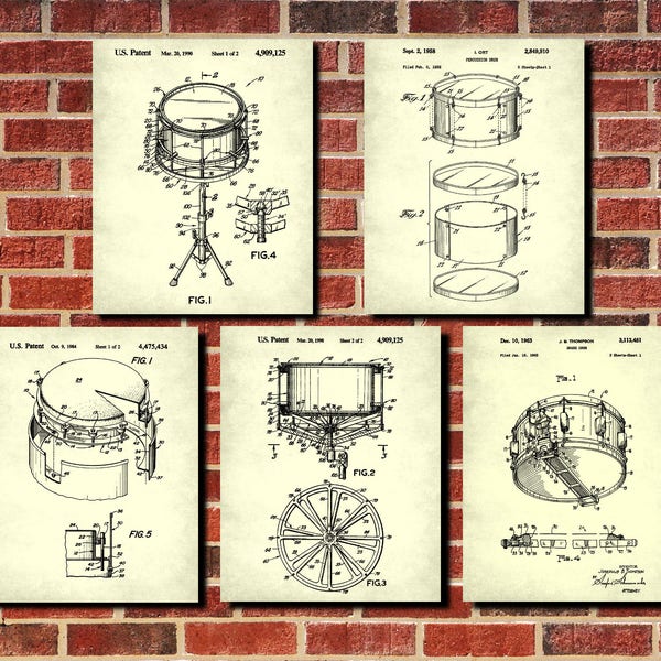 Drums Blueprints Set - Etsy