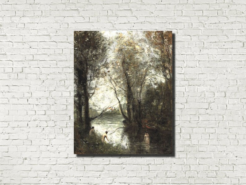 Jean-baptiste-camille Corot Fine Art Print the Three Bathers - Etsy