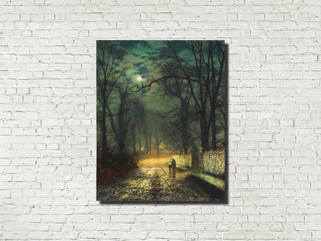 John Atkinson Grimshaw Fine Art Print: A Moonlit Lane - Etsy