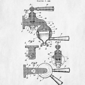 Espresso Coffee Machine Patent Print Kitchen Poster Cafe - Etsy