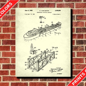 Shipping Container Patent Print - Etsy