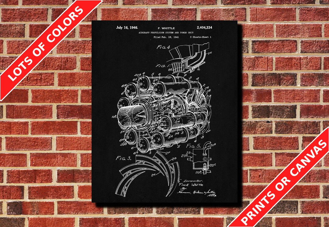 Jet Engine Patent Print Aircraft Poster - Etsy