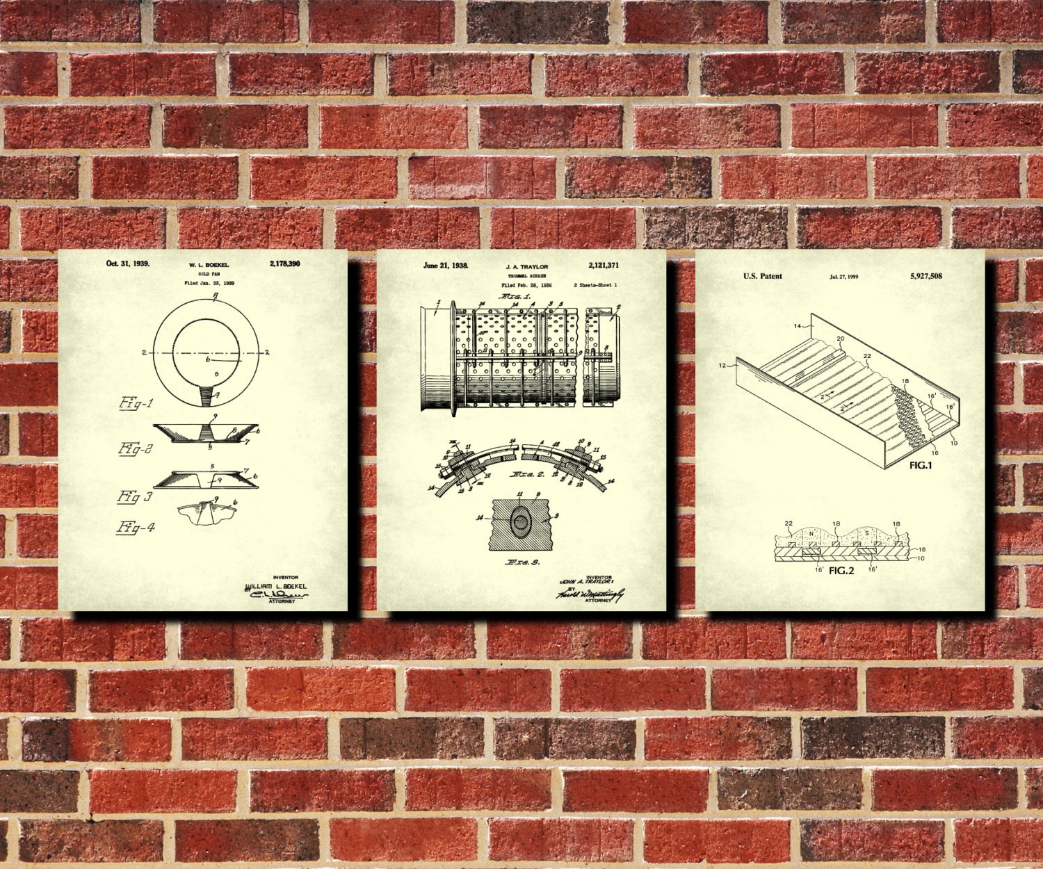 Gold Mining Patent Prints Set 3 Prospecting Posters - Etsy