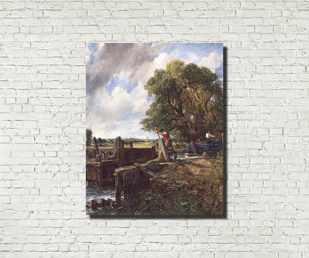 John Constable Fine Art Print : the Lock English Canal - Etsy