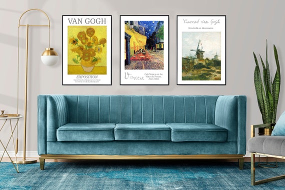 Vincent Van Gogh Exhibition Posters Set 3 Museum Wall Art | Etsy